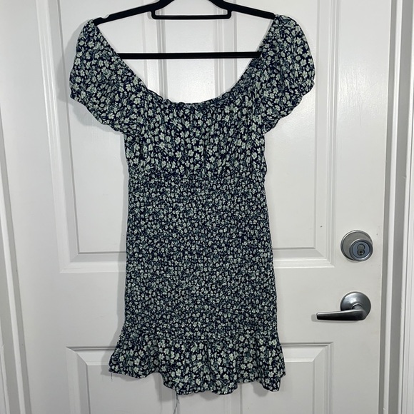 wild fable | Dresses | Wild Fable Size Medium Summer Floral Dress Blue ...